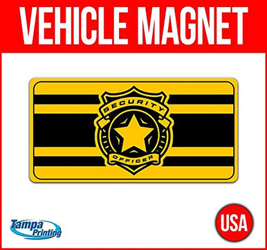Security Badge Vehicle Magnet 30 mil Thick Magnetic Vinyl Rounded ...