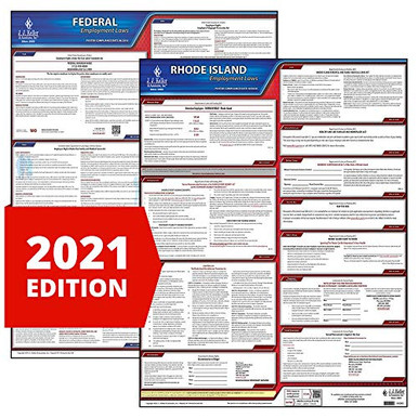 2021 Rhode Island State and Federal Labor Law Poster Set English RI ...