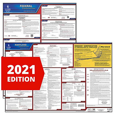 2021 Maryland State and Federal Labor Law Poster Set English MD State ...