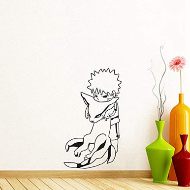 Wall Art Decal Sticker Naruto Japanese Cartoon Car Kurama Sticker ...