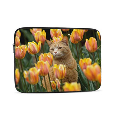 15 Inch MacBook Case Tulip Cute Cat Animal Laptop Cover Multi-Color and ...