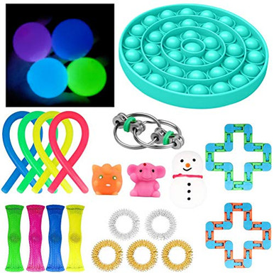 Sensory Fidget Toys Set Push Pop Sensory Fidget Toy/Luminescent Sticky ...