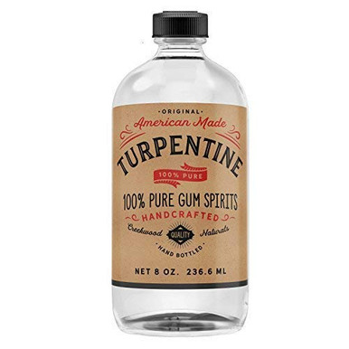 100 percent Natural Pure Gum Spirits of Turpentine 8Oz Glass Bottle ...