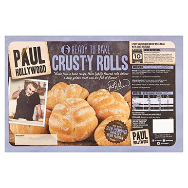 Paul Hollywood Ready To Bake Crusty Rolls 6 Part Baked Rolls ...