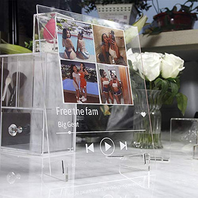Acrylic Music Photo Album DIY Glass Album Cover Photo Frame Memory ...