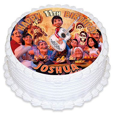 COCO Round Personalized Edible Cake Image Cake Topper Decoration - 7 ...