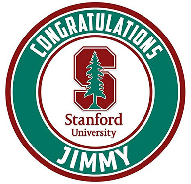 Stanford University Round Personalized Edible Cake Image Cake Topper ...