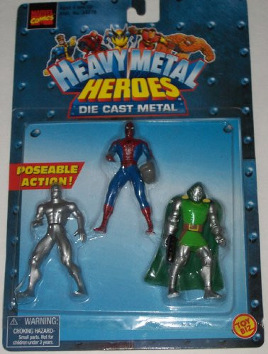 Toy Biz Marvel Comics Heavy Metal Heroes 3 Pack of Die Cast Metal ...