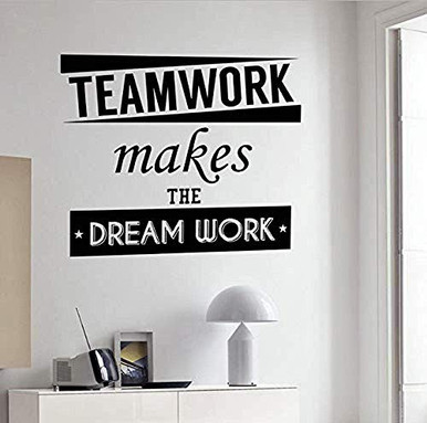 Wall Stickers Wall Vinyl Decal Teamwork Makes The Dream Work ...