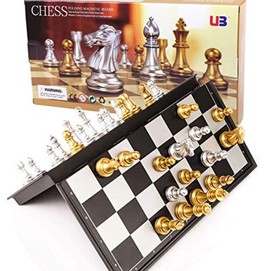 Medieval Chess Set With Chessboard 32 Gold Silver Chess Pieces Magnetic ...