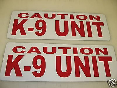 Red Caution K9 Unit Magnetic Signs to fit Car Tow Truck Van SUV us dot ...