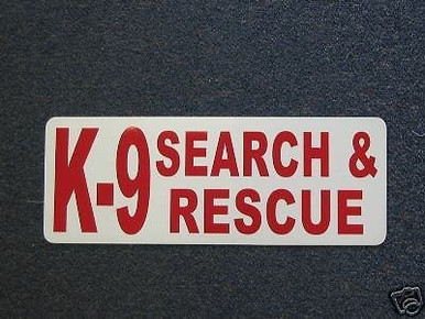 Red K-9 Search and Rescue Magnetic Signs to fit Car Tow Truck Van SUV ...