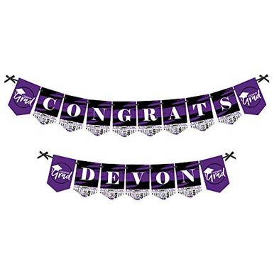 Big Dot of Happiness Personalized Purple Grad - Best is Yet to Come ...