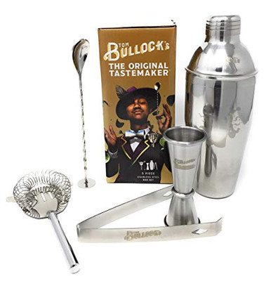 5 pc. Cocktail Shaker Bar Set by Tom Bullock's, The Original Tastemaker ...