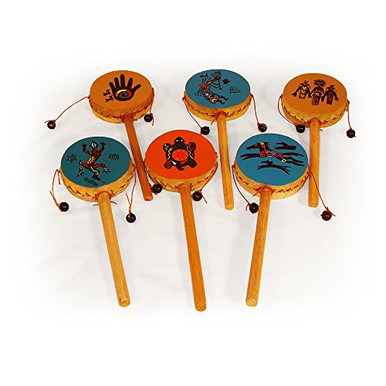 Spin Drum Twelve Pack Assortment Wholesale Set Hand Painted Peru Fair ...
