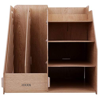 HXXN Wooden File Box File Rack DIY File Basket Data Rack File Column ...