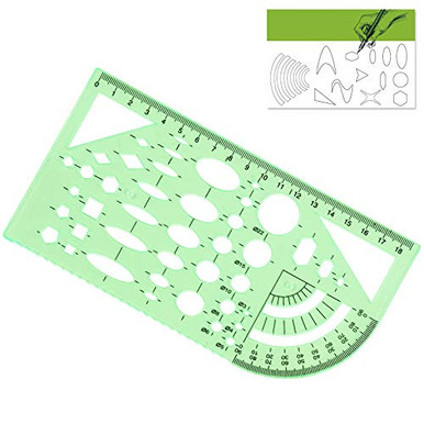 Circle Templates Measuring Geometry Ruler Plastic Geometric Drawing ...