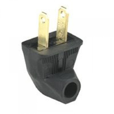 Cooper Wiring Bp84bk-sp 2 Wire Flat Angle Plug Black - Warehousesoverstock