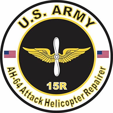Military Vet Shop U.S. Army MOS 15R AH-64 Attack Helicopter Repairer ...