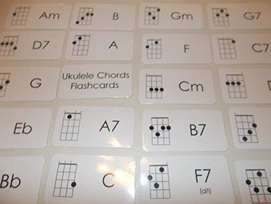 23 Laminated Ukulele Chords Music Flashcards. - Warehousesoverstock