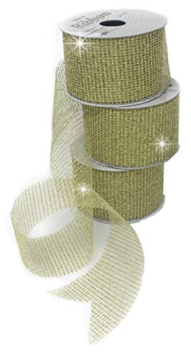 Mesh Ribbon for Wreaths Tree Ribbon Garland Gold Mesh Ribbon Gold Tree ...