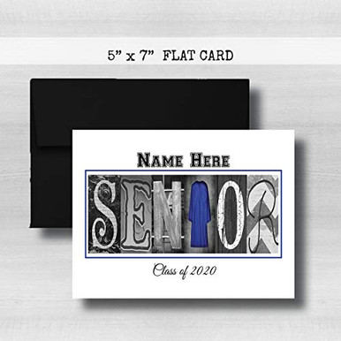 Personalized Senior Graduation Cards Congratulations 5inch x 7inch FLAT ...