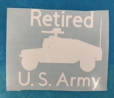 Retired U. S. Army Humvee White Vinyl Decal New Gift - Warehousesoverstock