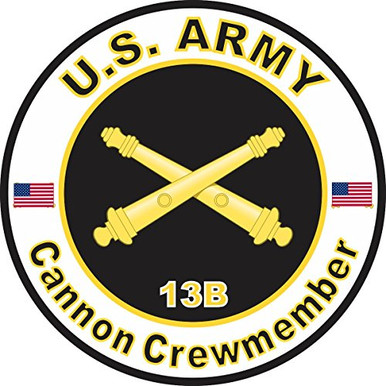 Military Vet Shop Magnet U.S. Army MOS 13B Cannon Crewmember Vinyl ...