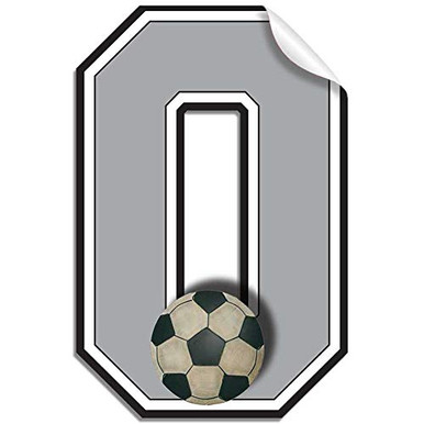 Wall Number 0 Soccer Ball Jersey Numbers Varsity Uniform Vinyl Sticker ...