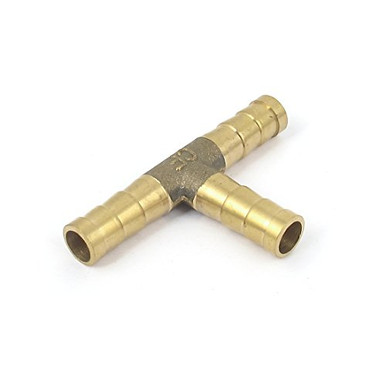 8mm Dia Metal T Shaped 3 Ways Air Compressor Hose Barb Fitting Coupler ...