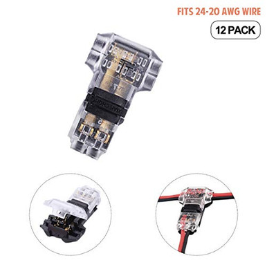 BRILLIANCE4U T Tap Connectors for 24-20 AWG Wires 12 Pack Low Voltage ...
