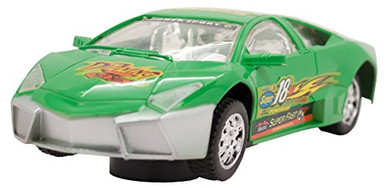 TECHEGE Toys Green Racing Lambo Super Car Self Driving Bump_n_Go Race ...