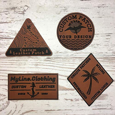 Custom Leather Patches - Any Shape Personalized Leatherette Patches ...
