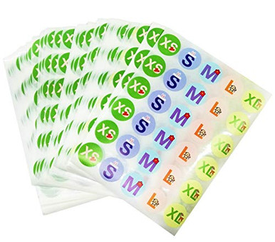 Clothing Size Round Sticker 1 inch Size Garment Labels for Clothing ...