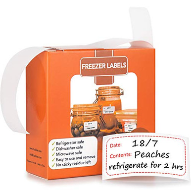 Premium Removable Write-On Freezer Labels in Roll Dispenser Waterproof ...