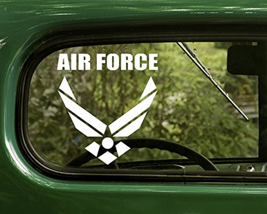 2 U.S. AIR FORCE Decal Stickers White Die Cut For Window Car Jeep 4x4 ...