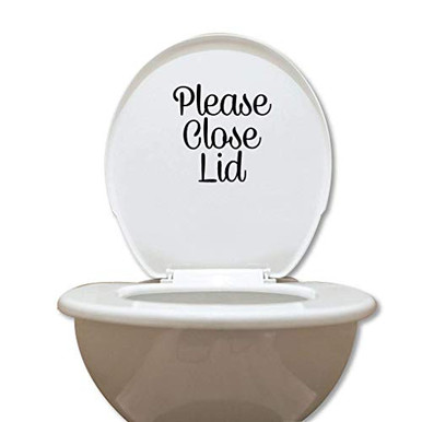 Bathroom Toiletinch Please Close Lidinch Toilet Lid vinyl decal sticker ...