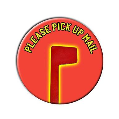 Red Flag with Yellow Glow Outline Please Pick Up Mail Mailbox Alert ...
