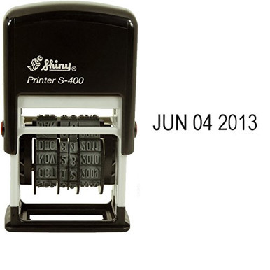Shiny Self-Inking Rubber Date Stamp - S-400 - BLACK INK -42516-K- by ...