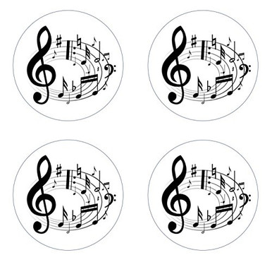 Music Notes Edible Cupcake Toppers Decoration - Warehousesoverstock