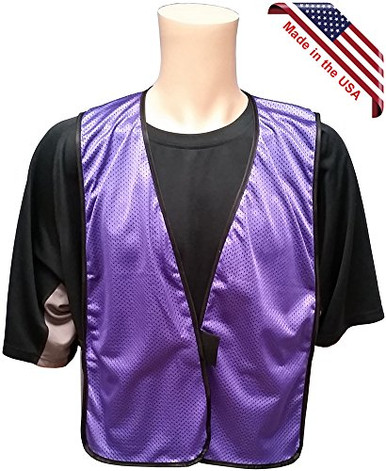 Texas America Safety Company ANSI Soft Mesh Plain Vests Purple ...