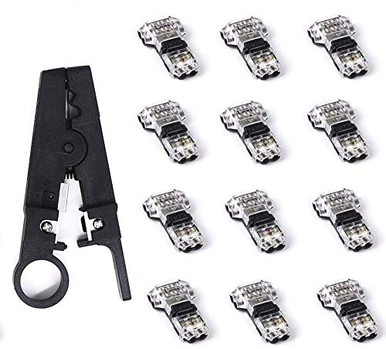 Kalolary Low Voltage Wire Connectors 12PCS 2 Pin 2 Way Universal ...