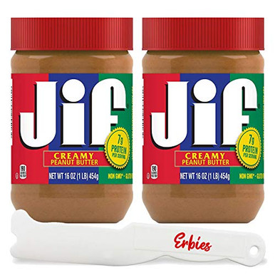 Jif Creamy Peanut Butter 2 16-ounce Jars Natural Delicious Flavor ...