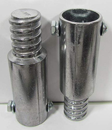 2 PC - Metal Threaded Handle Tips for 3 4inch Wood or Metal Poles ...