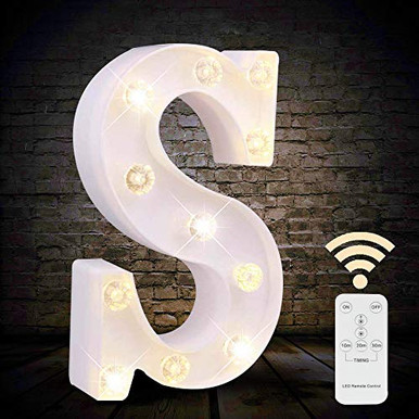 LED Letter Lights White Marquee Letters Alphabet Light Up Sign with ...