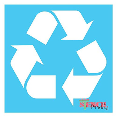 Stencil Recycle Logo Go Green Reuse Bin Label Trash Can Art Craft Signs ...