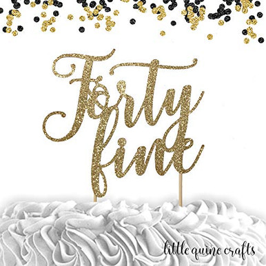 1 pc age forty fine forty something birthday script fonts gold black ...