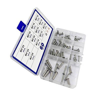 HFS -R- 60PCS M3 M4 M5 12 Species Stainless Clevis Pin Flat Head Pin ...