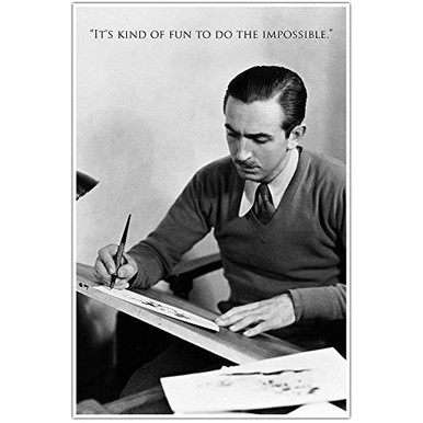 Do The Impossible Walt Disney Quote Poster - Warehousesoverstock