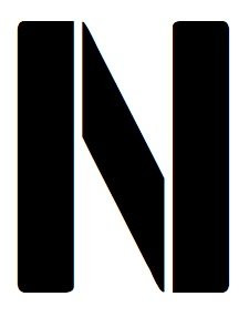 16x20 Large Letter Stencil from 4 Ply Mat Board -Letter N ...